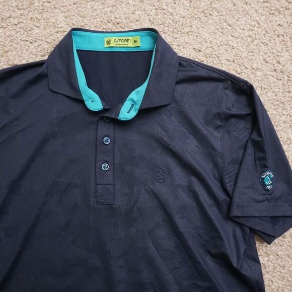 G/FORE | Shirts | Gfore Mens Polo Shirt Collared Navy Blue Camo ...